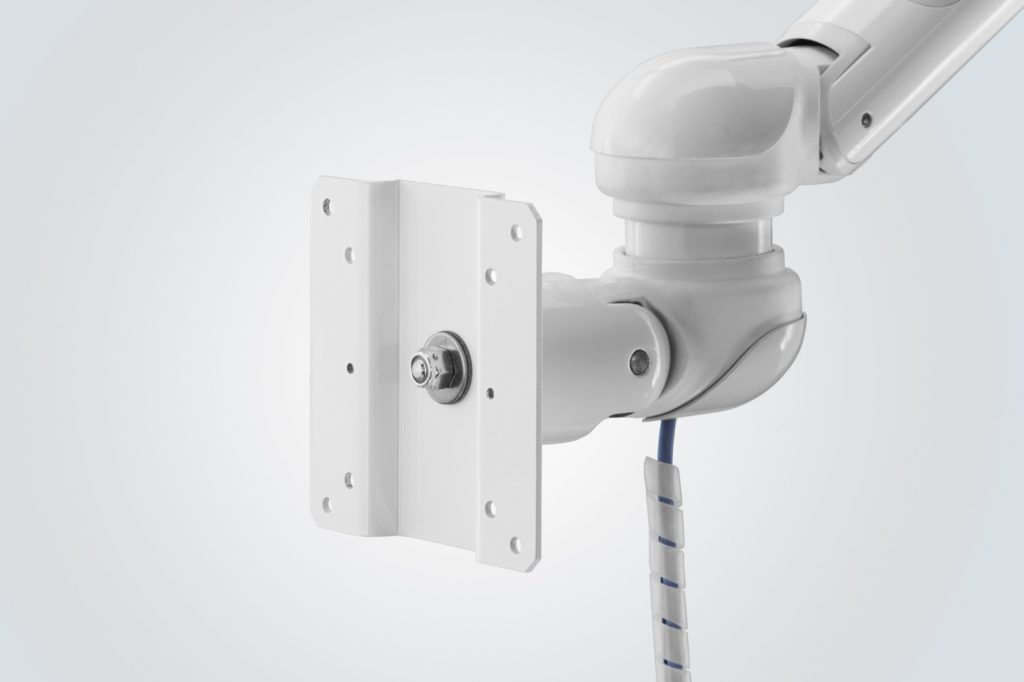 Monitor arm for ceiling installation