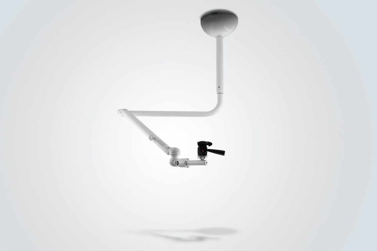 Camera arm for ceiling installation