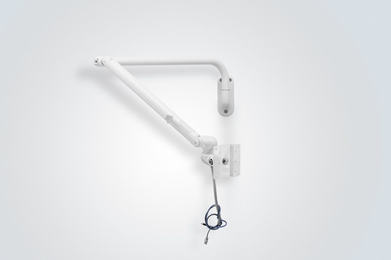 Camera arm for ceiling installation