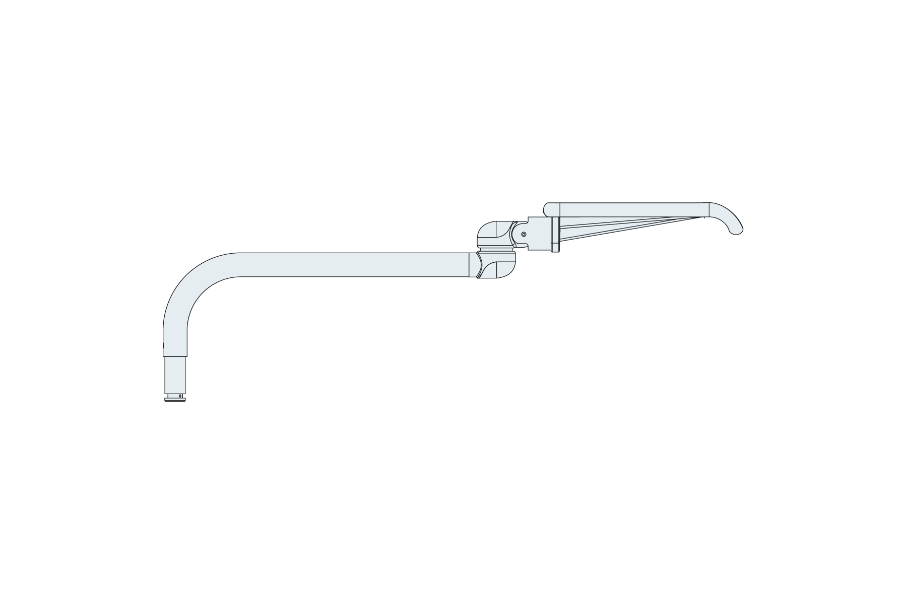 Fixed Arm With Poliuretan Tray 16x60cm Arms Mounts Fixed Arm With Poliuretan Tray 16x60cm Arms Mounts